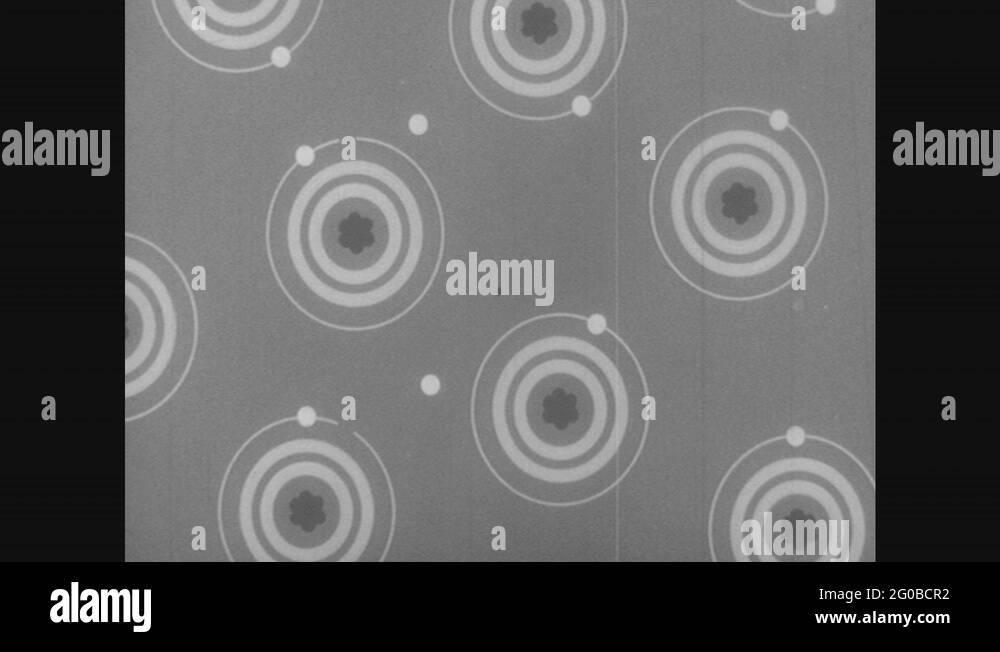 1950S: ANIMATED DIAGRAM OF COPPER ATOMS AND ELECTRONS. HANDS REMOVE ...