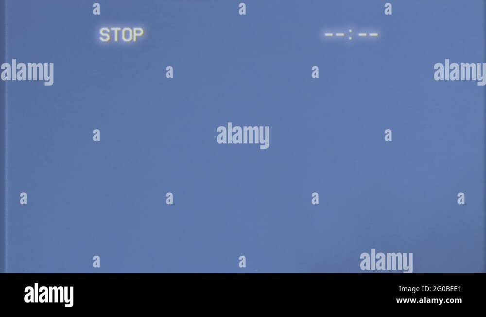 VHS overlay blue blur play Stock Video Footage - Alamy