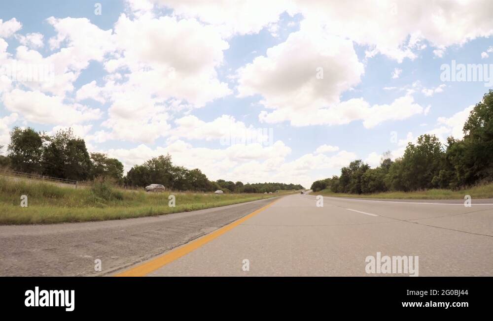 Driving East on Interstate Highway 40 on cross-country road trip Stock ...