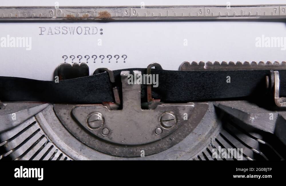 Typewriter password question marks Stock Video Footage - Alamy