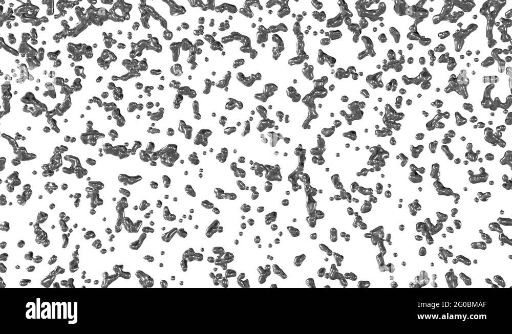 Wall of liquid metal for background. Photographed in slow motion. Alpha ...