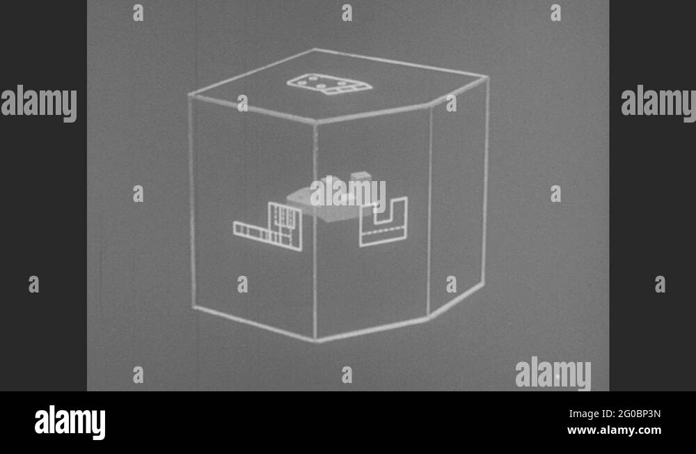 1950s: United States: Schematic Drawing Of Object Inside Imaginary Box ...