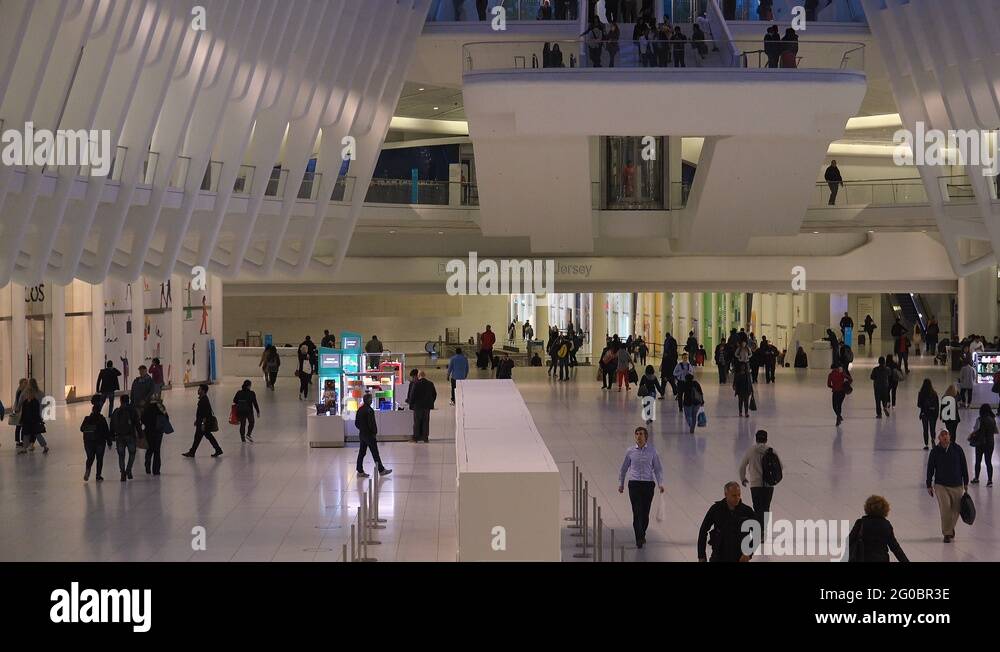 Futuristic building the Oculus in New York, UHD 4k Stock Video Footage ...