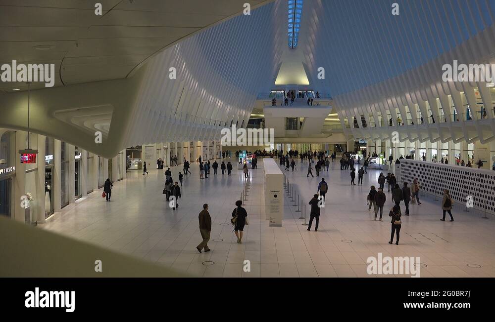 Futuristic building the Oculus in New York, UHD 4k Stock Video Footage ...