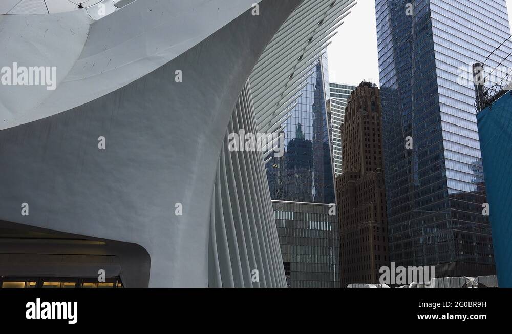 Futuristic building the Oculus in New York, UHD 4k Stock Video Footage ...