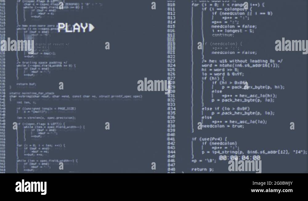 VHS Source code scrolling two sides Stock Video Footage - Alamy