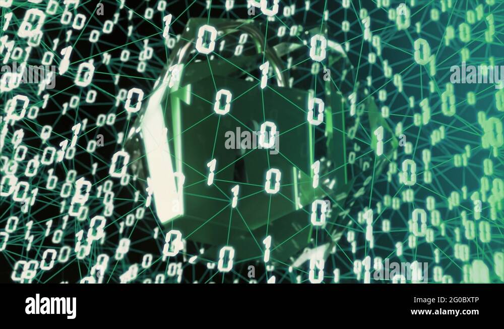 Seamless looping animation depicting the concept of cybersecurity Stock ...