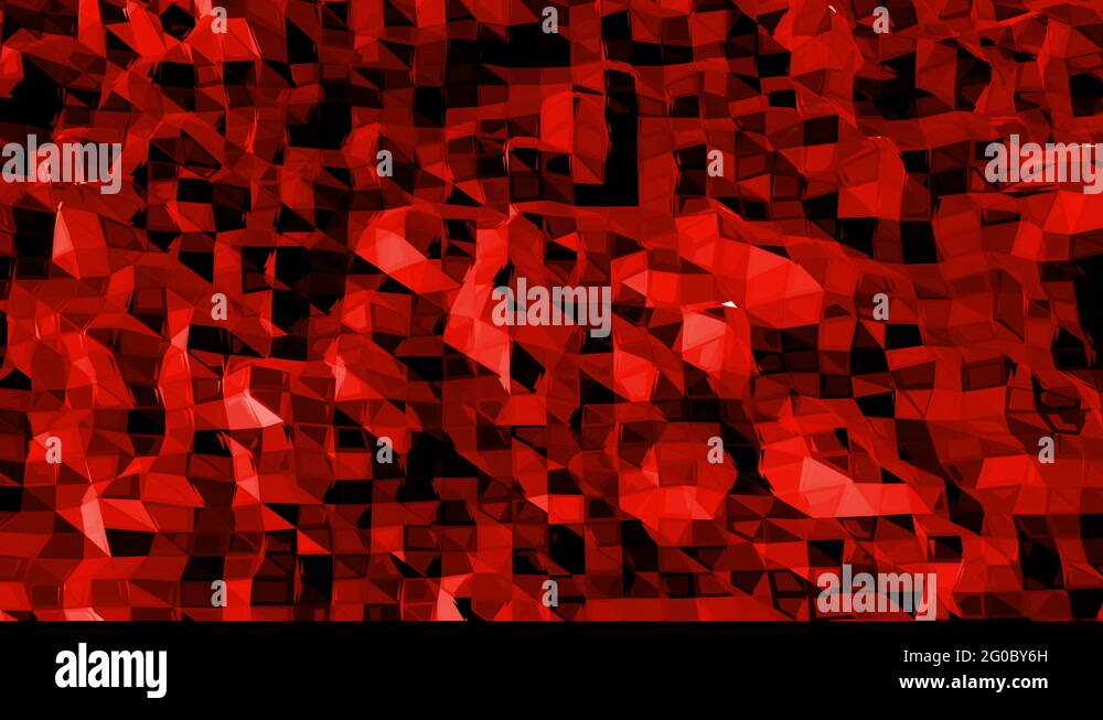 Abstract red low poly surface as 3D background in stylish low poly ...