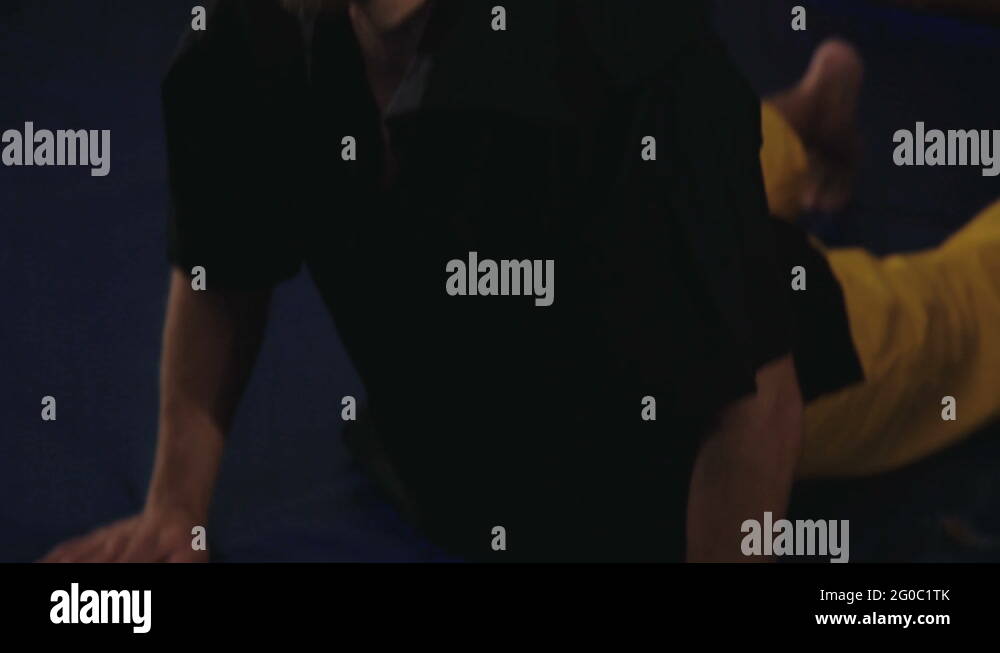 Modern sportsman - cossack stretching in the gym in 4K Stock Video ...