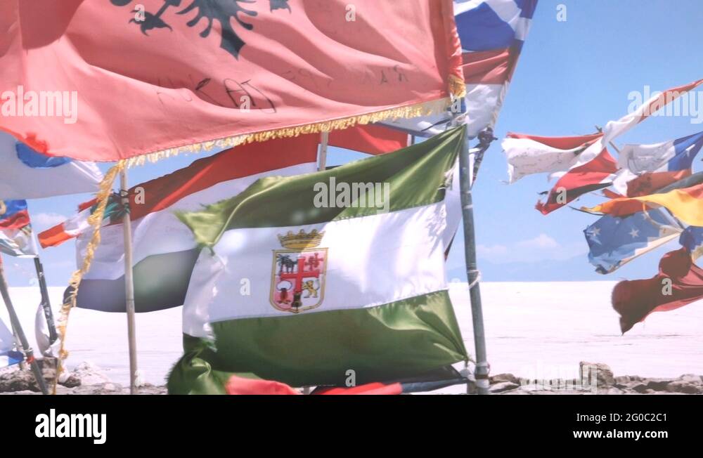 Flags of the world waving Stock Video Footage - Alamy