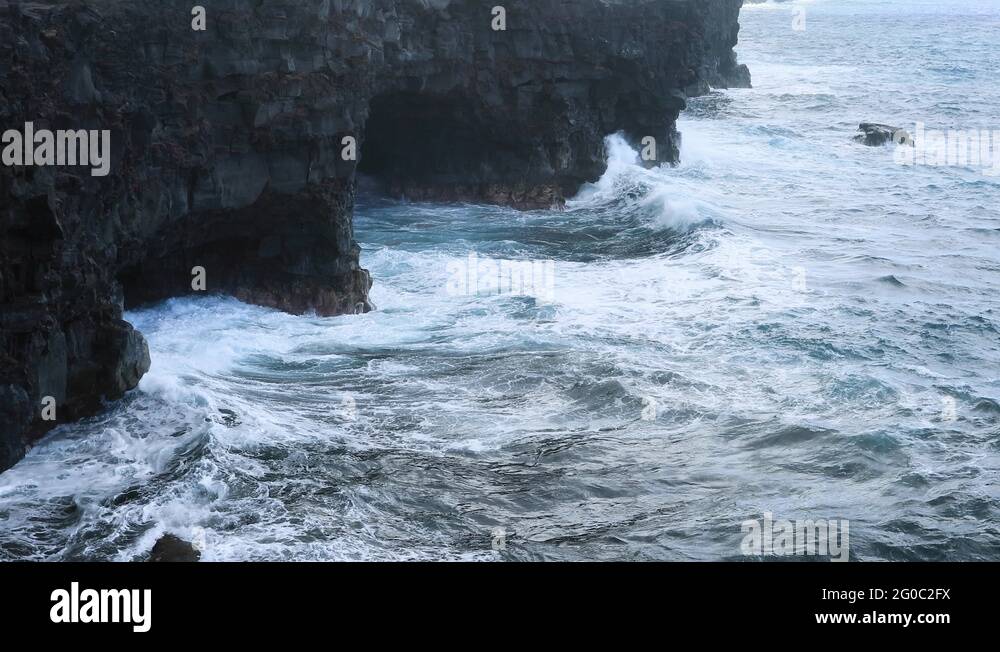 Black lava rocks and ocean Stock Videos & Footage - HD and 4K Video ...