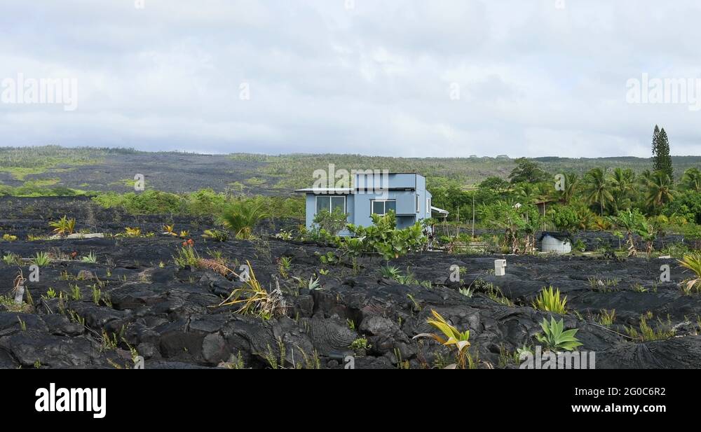 Hawaii big island active lava flow in volcano Stock Videos & Footage ...