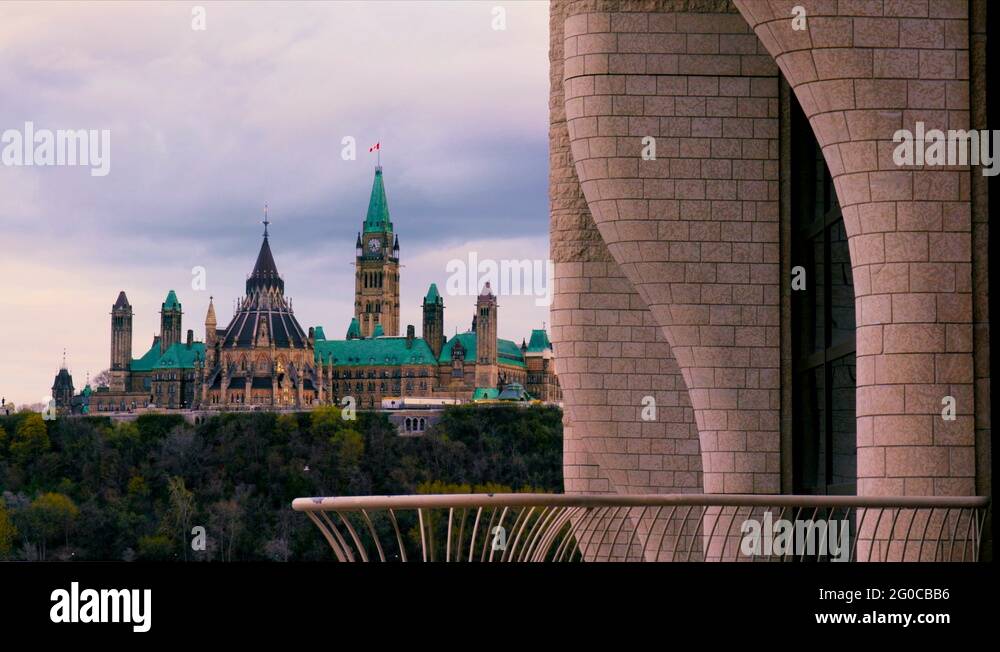 Canadian parliament library architecture Stock Videos & Footage - HD ...