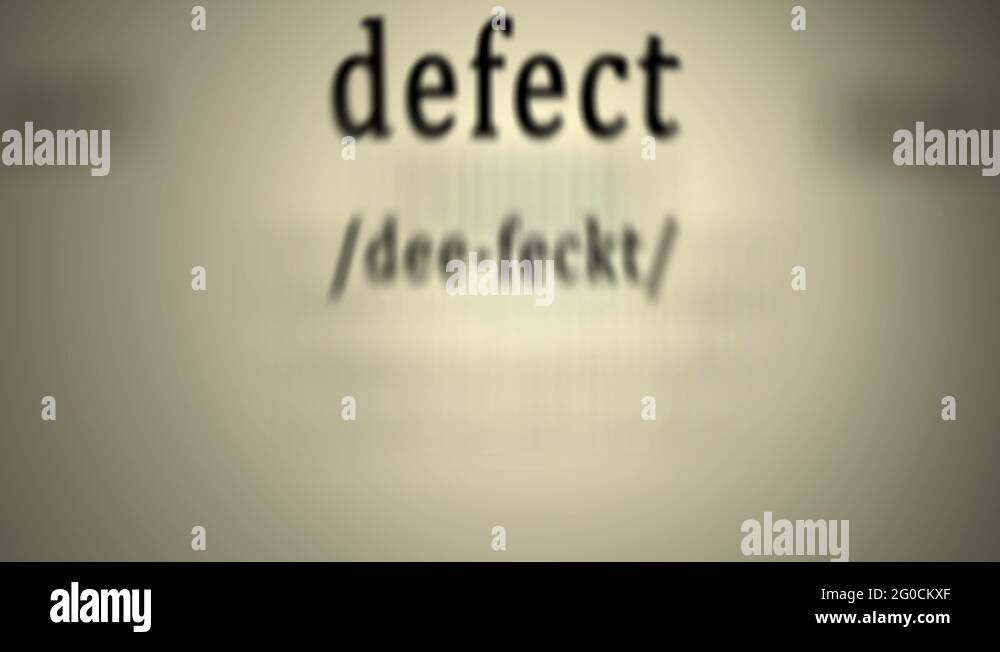 Definition: Defect Stock Video Footage - Alamy