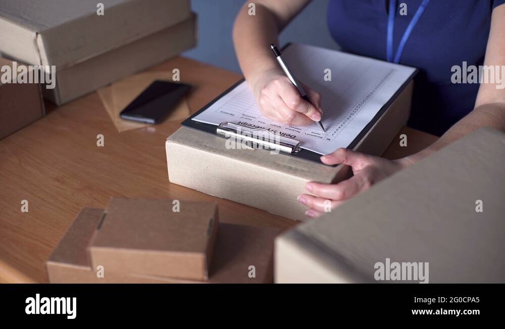 Man writing cardboard box Stock Videos & Footage - HD and 4K Video ...