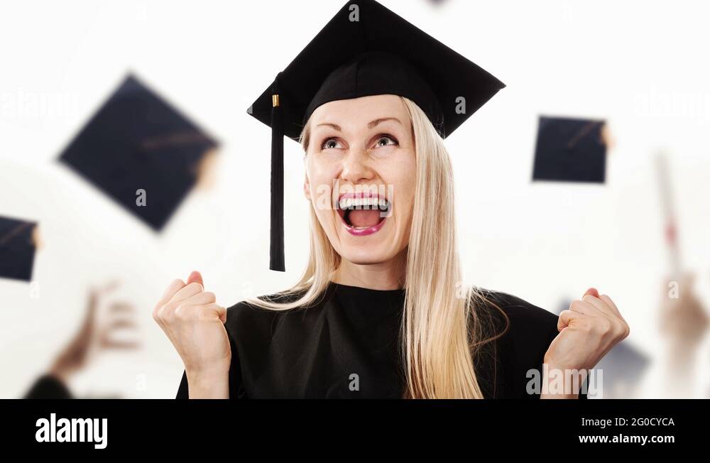 Female graduation cap and gown Stock Videos & Footage - HD and 4K Video ...