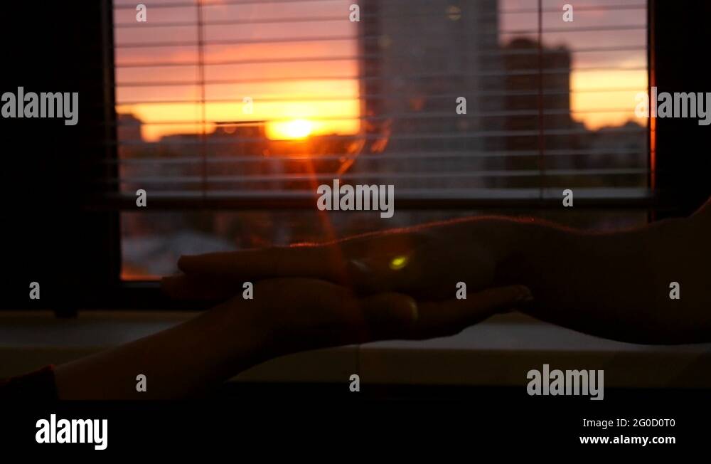 Two successful people put their hands on each other's hands, express ...