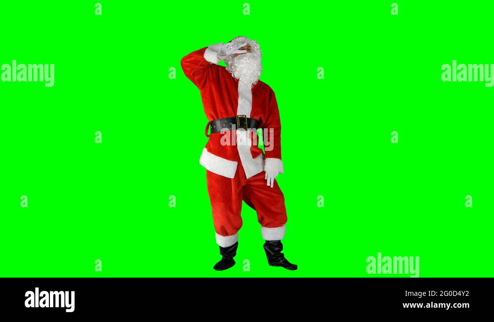 Funky Santa Claus Dance Green Screen Stock Video Footage - Alamy