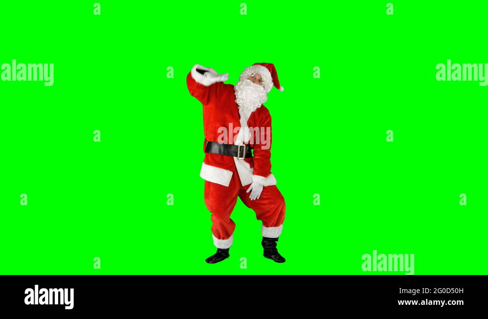 Christmas Santa Claus Hip Hop Rapper Green Screen Stock Video Footage ...