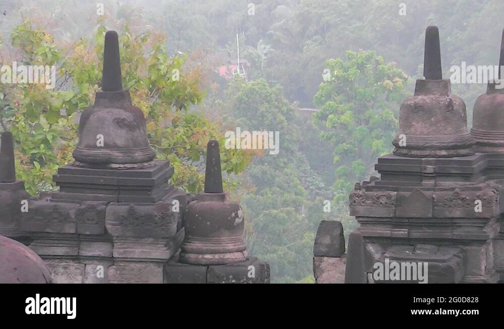 Ancient Temple of Borobudur. The island of Java. Yogyakarta Stock Video ...