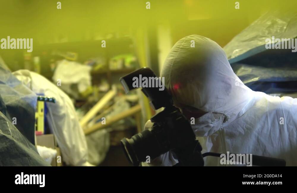 Forensics Crime Scene Police Photographer, Murder Investigation at ...