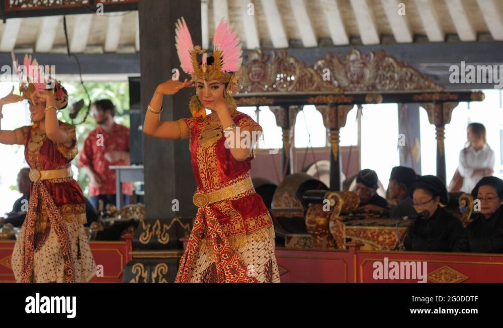 Female Srimpi dancers in Kraton Palace in Yogyakarta Java Indonesia ...