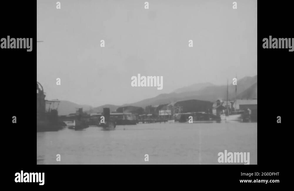WW1 - Ships and submarine in a Italian harbor Stock Video Footage - Alamy