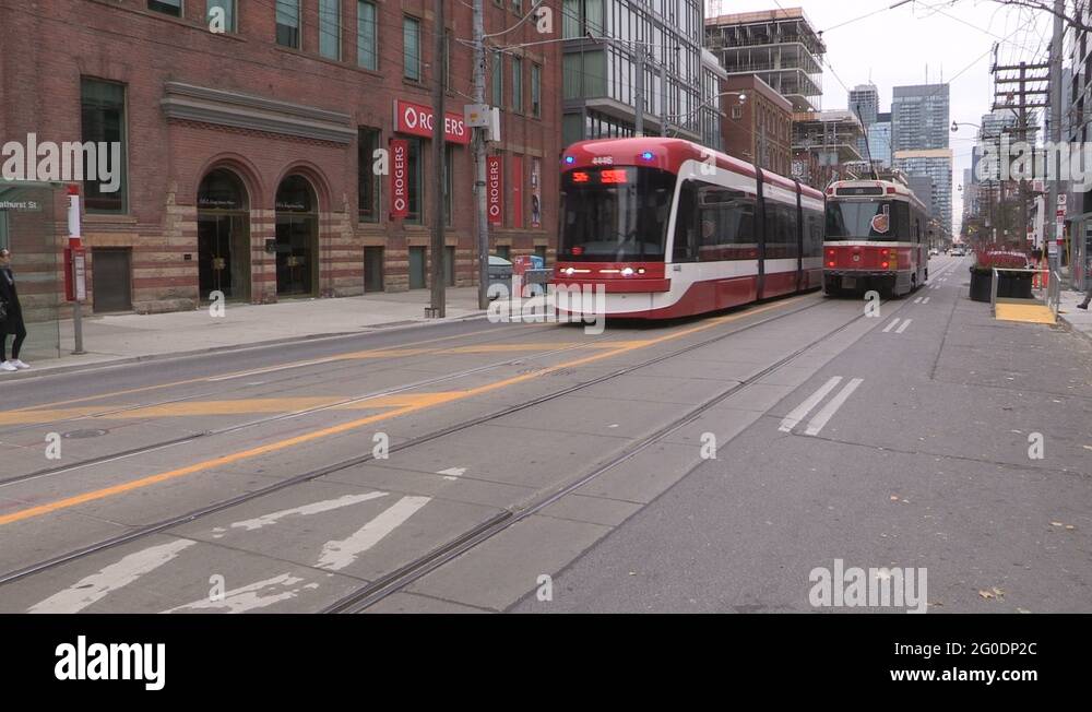 Toronto transit bike pedestrian and streetcar priority on King street ...