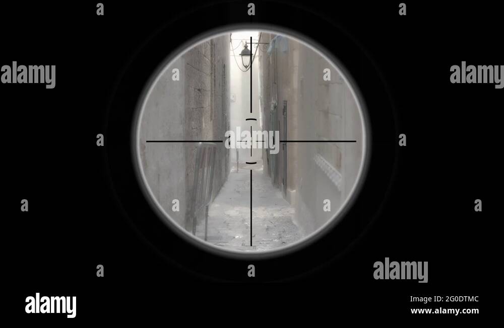 Sniper scope street old narrow Stock Video Footage - Alamy