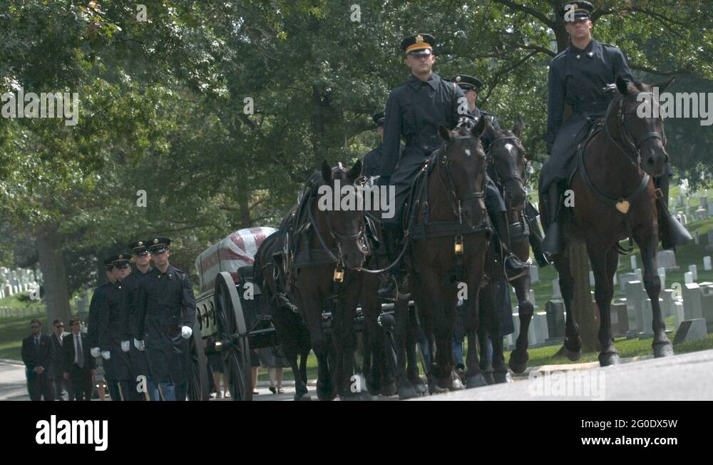 Horse Drawn Caisson at Arlington National Cemetery in Slow Motion 5 ...