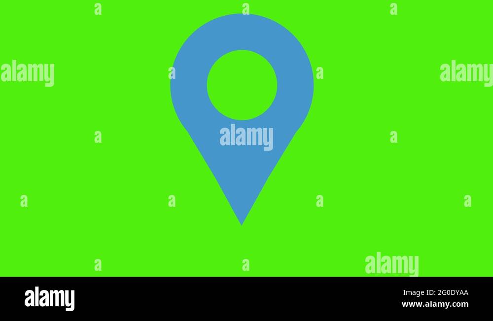map marker green screen loop blue Stock Video Footage - Alamy