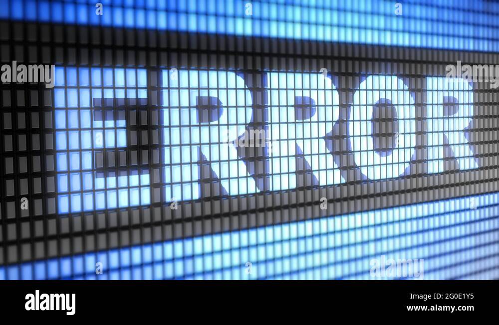 "ERROR" on the Screen. 4K Resolution. Encoder Prores 4444. Looping ...