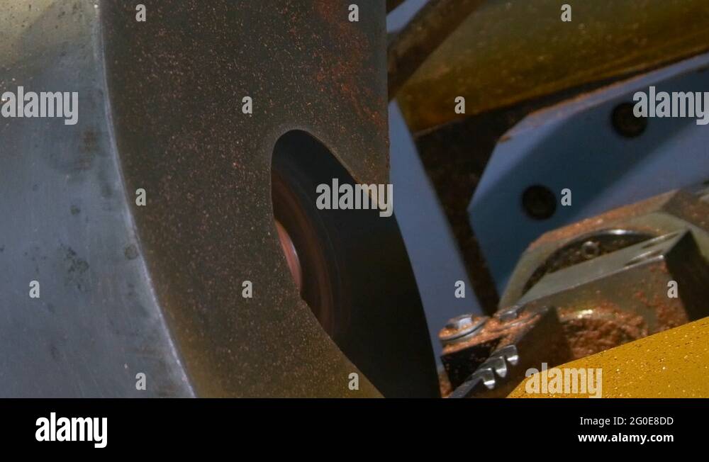 Bending and cutting of metal copper pipes tubes on industrial machine ...