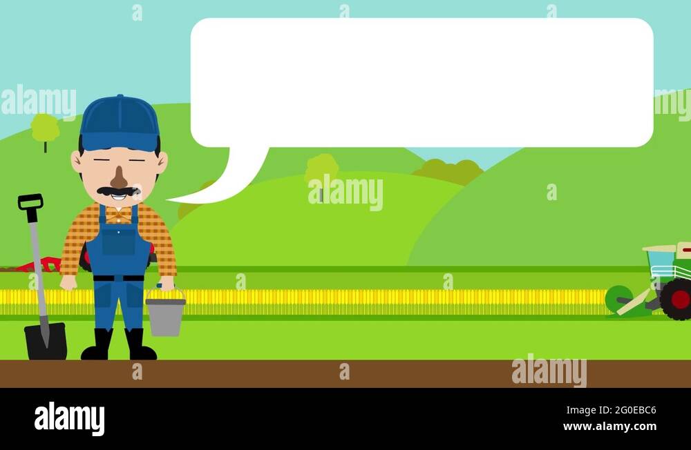 The farmer animation Stock Video Footage - Alamy