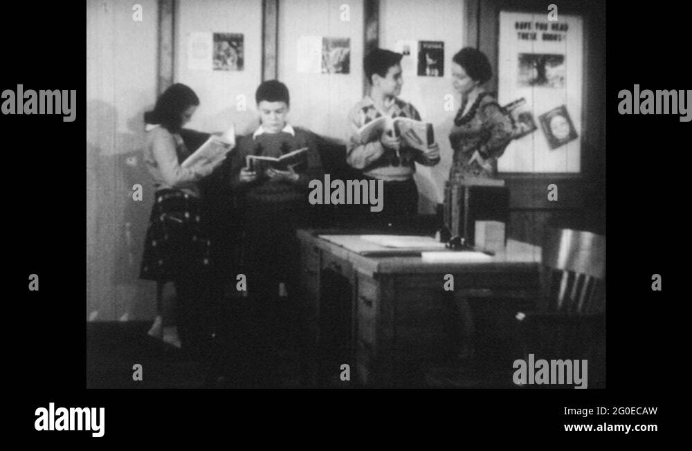 1940s children in library Stock Videos & Footage - HD and 4K Video ...