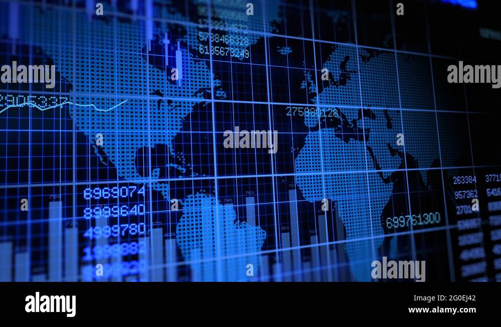 Animated stock market data infographics background Stock Video Footage ...