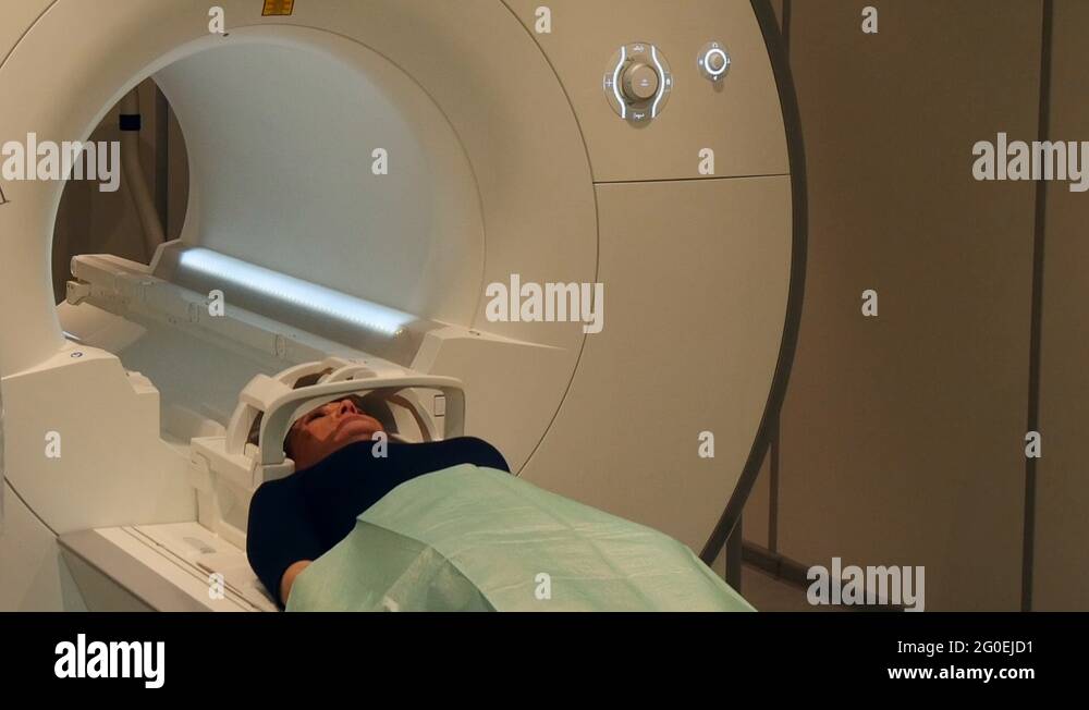 Doctor makes brain tomography for a woman on MRI scan Stock Video ...
