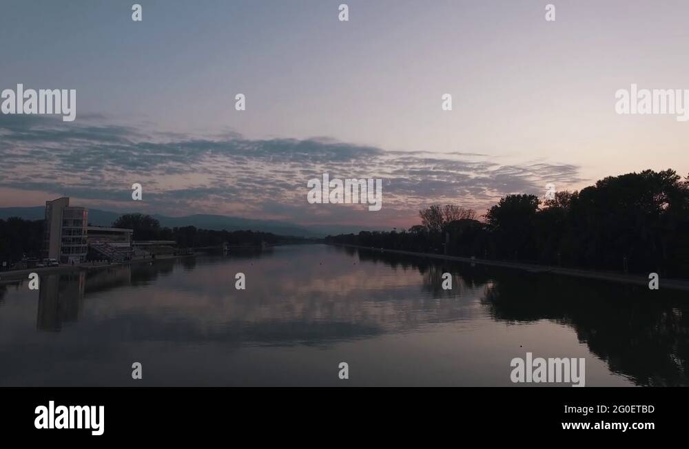 Plovdiv's rowing channel facility after sunset Stock Video Footage - Alamy