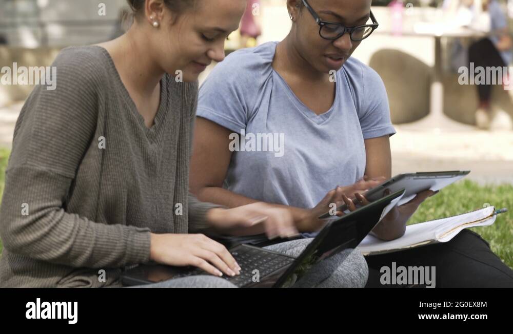 College students studying on campus Stock Videos & Footage - HD and 4K ...