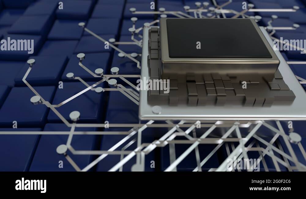 Technology themed animation with a blank space for a logo or copy Stock ...