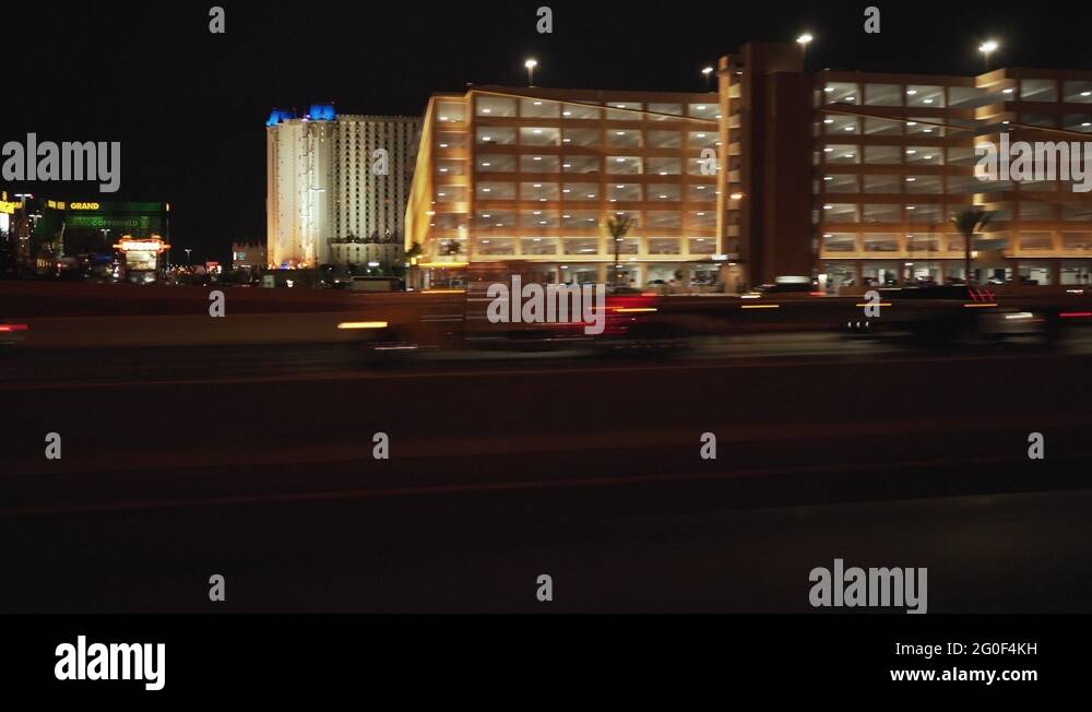 LAS VEGAS, USA - CIRCA NOVEMBER, 2017: Side view of Las Vegas Strip ...