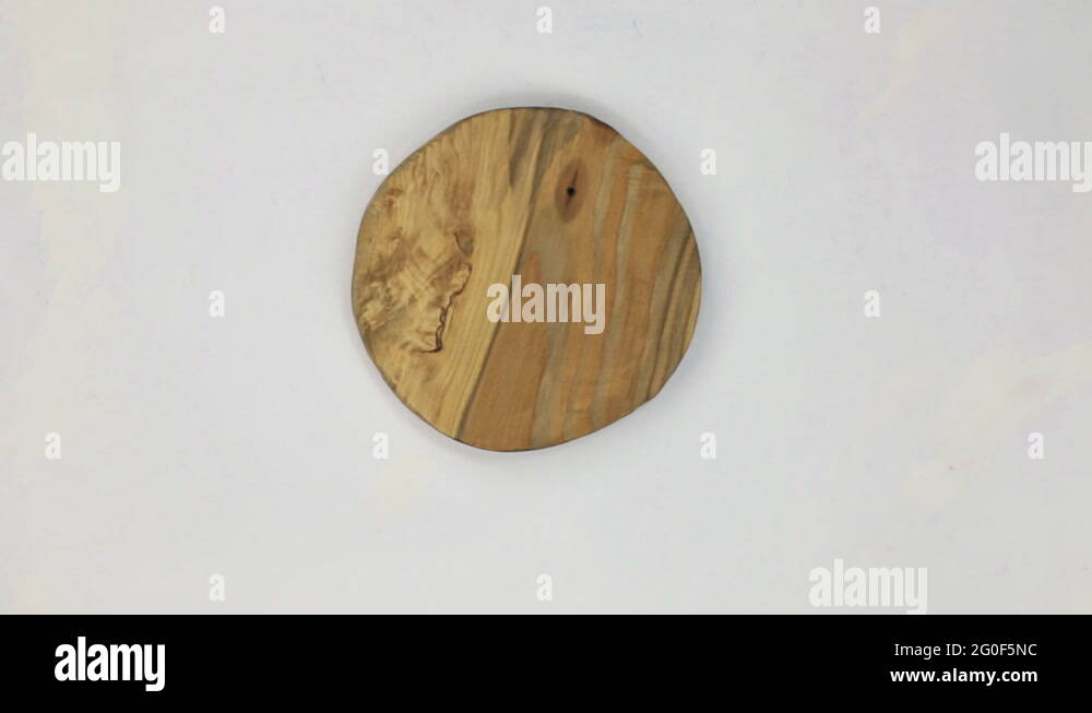 Rotation of a round frame made of pine wood Stock Video Footage - Alamy