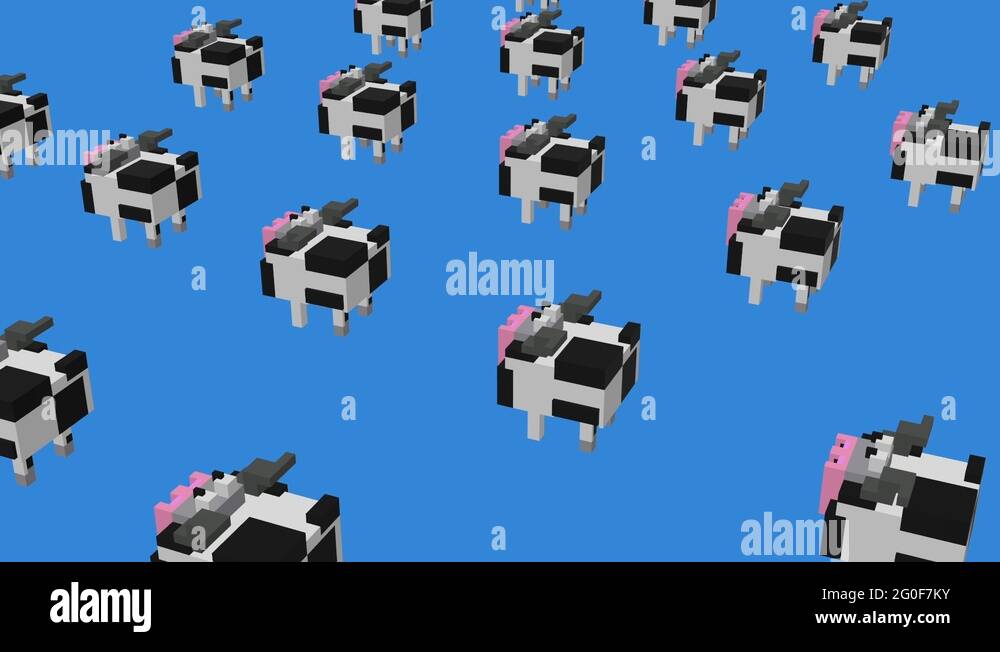 Voxel caw - ANIMATED BACKGROUND Stock Video Footage - Alamy