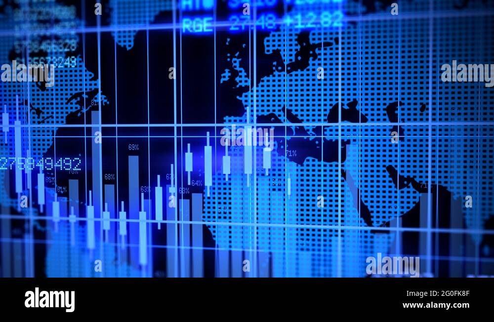 World Map Showing Global Business Finance Network Growth Stock Video ...
