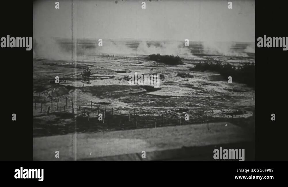Scene of battle field during World War I -1916 Stock Video Footage - Alamy