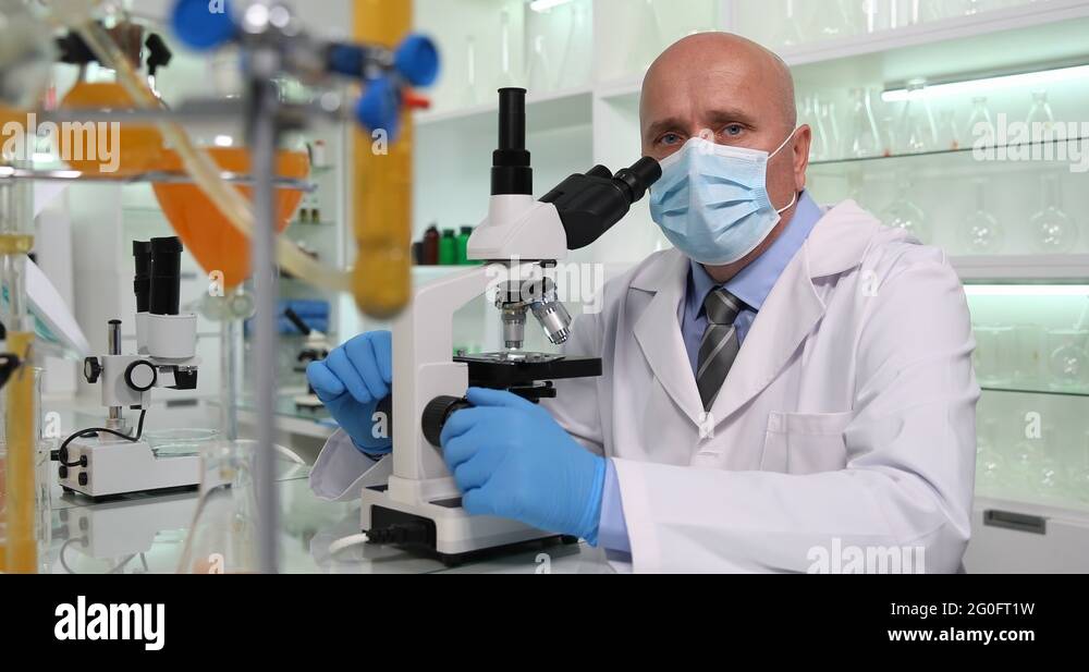 Scientist Presentation Working in Medical Research Study Using ...