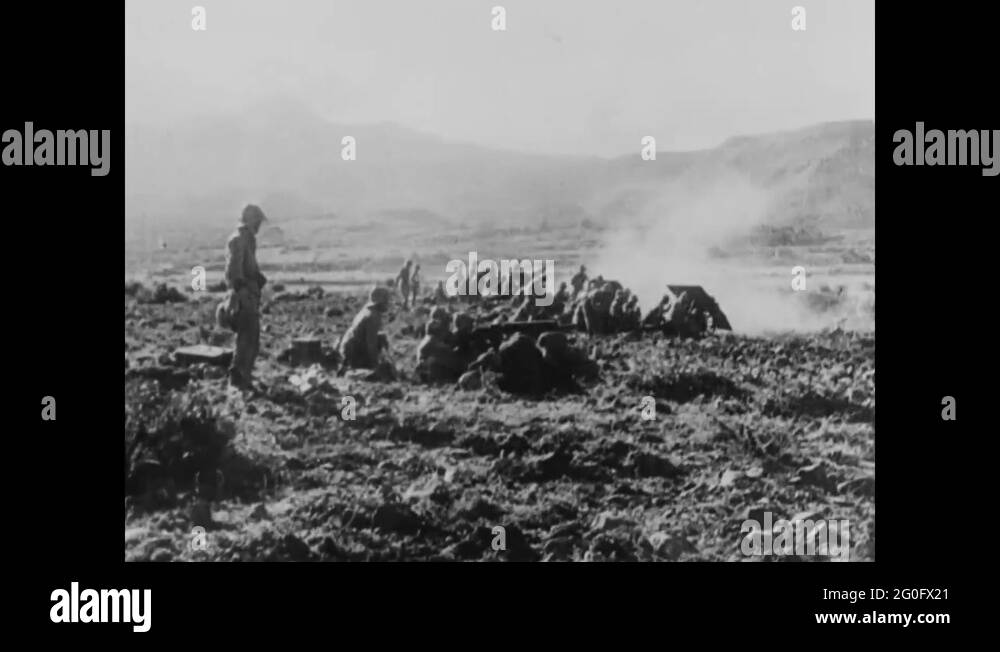 Mussolini soldiers attack on the people of Ethiopia -1935 Stock Video ...