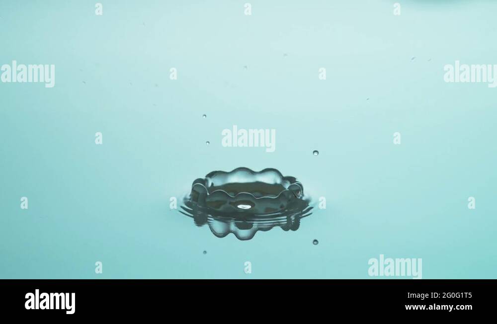 Water Drop Splash in Slow Motion Stock Video Footage - Alamy