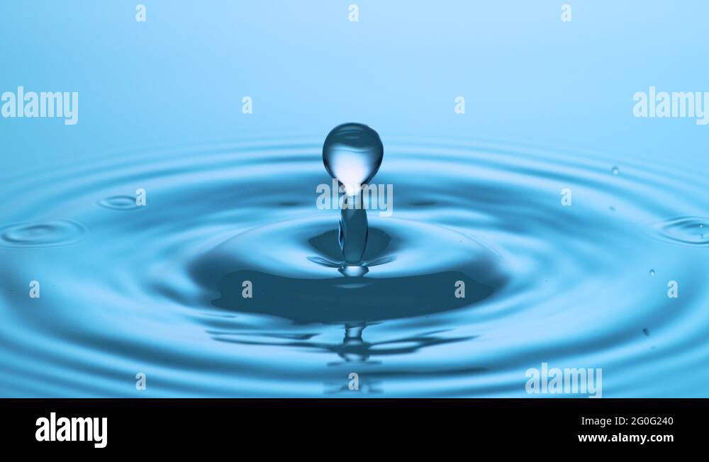 Water Drop Splash in Slow Motion Stock Video Footage - Alamy