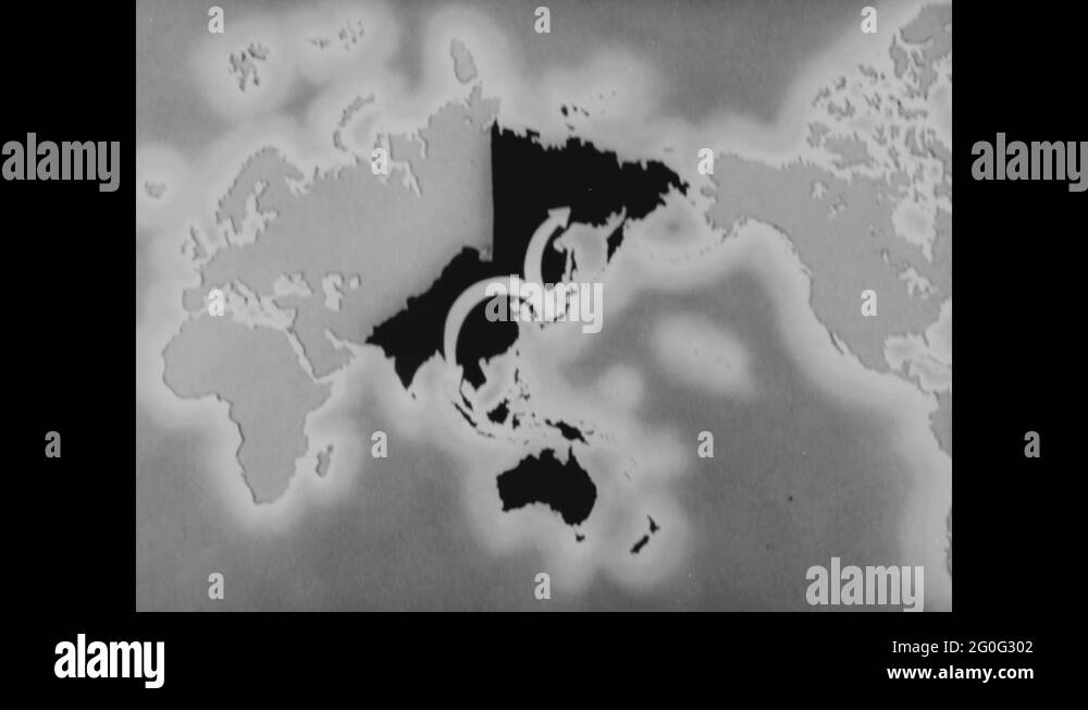 Diagrams of territorial ambitions of the Axis powers - 1929-1945 Stock ...